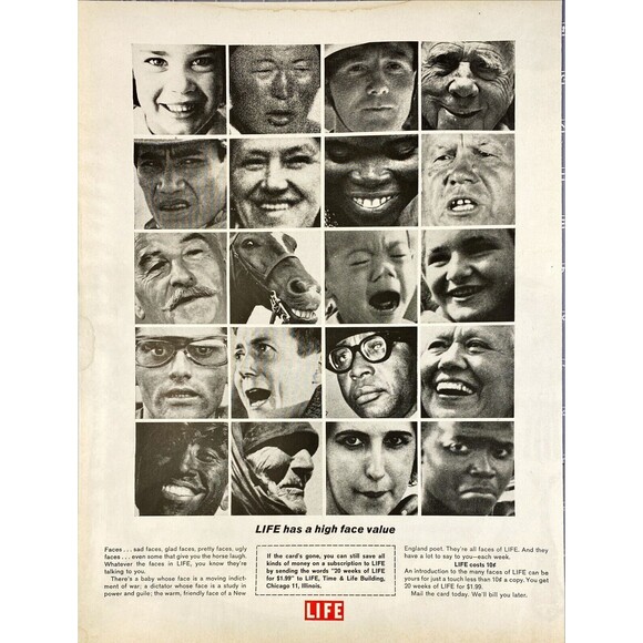 Life Magazine | Art | Life Magazine Life Has A High Face Value Vintage ...